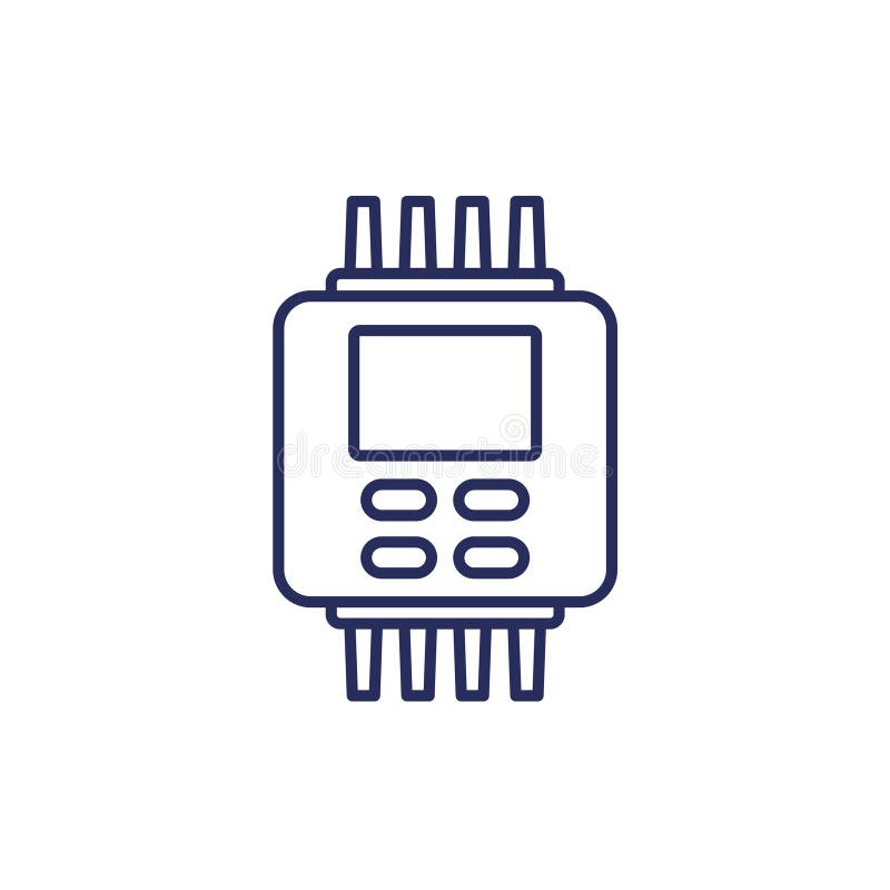 PLC Line Icon Programmable Logic Controller Vector Stock Vector ...