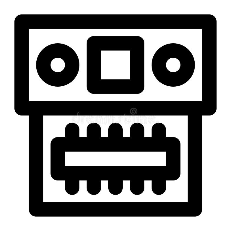 PLC, Logic Controller, Automation Outline Icon Stock Photo ...