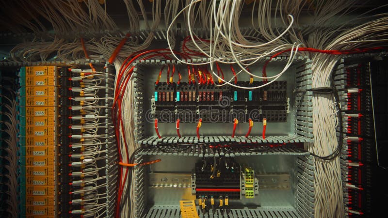 PLC Programmable Logic Controller Box. Steadicam Shot Stock Video ...