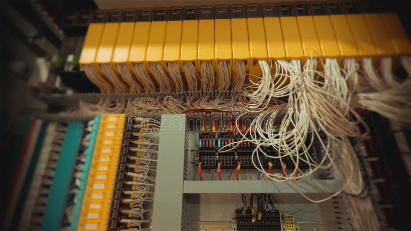 PLC Programmable Logic Controller Box. Steadicam Shot Stock Footage ...