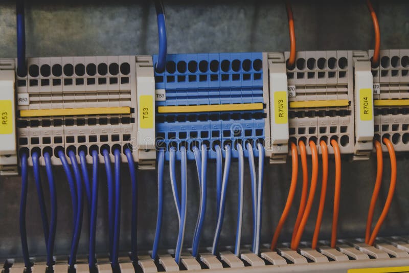 PLC Wires stock photo. Image of manufacturing, cabinet - 97293610