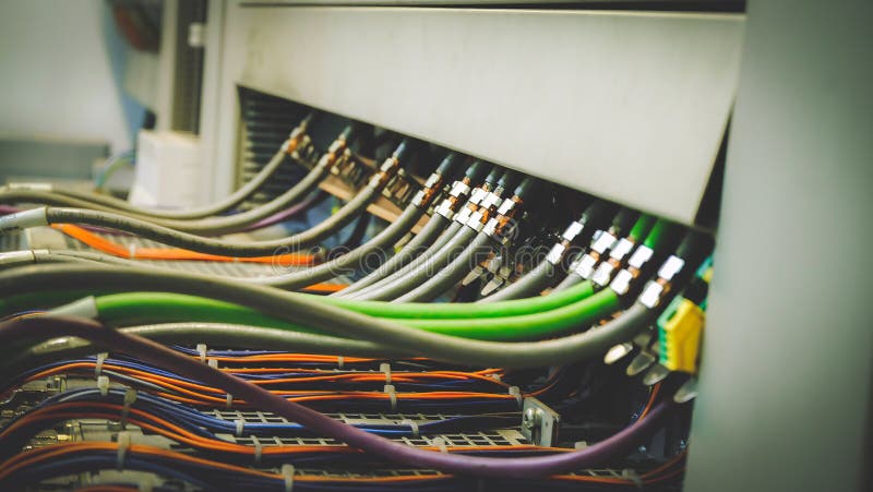 PLC Wires stock photo. Image of line, green, electricity - 97293764