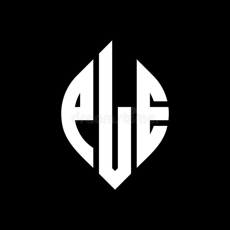 PLE Circle Letter Logo Design with Circle and Ellipse Shape. PLE ...