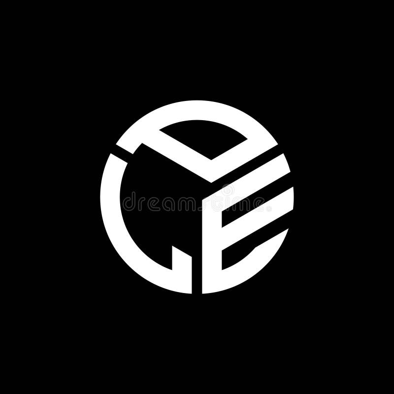 PLE Letter Logo Design on Black Background. PLE Creative Initials ...