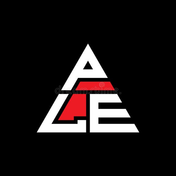 PLE Triangle Letter Logo Design with Triangle Shape. PLE Triangle Logo ...