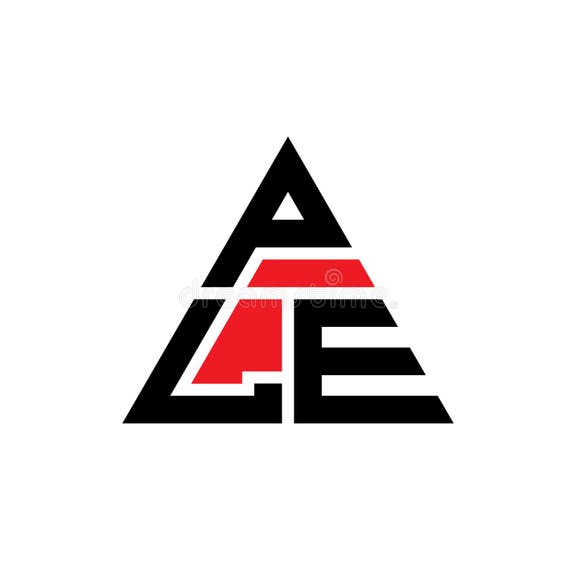 PLE Triangle Letter Logo Design with Triangle Shape. PLE Triangle Logo ...