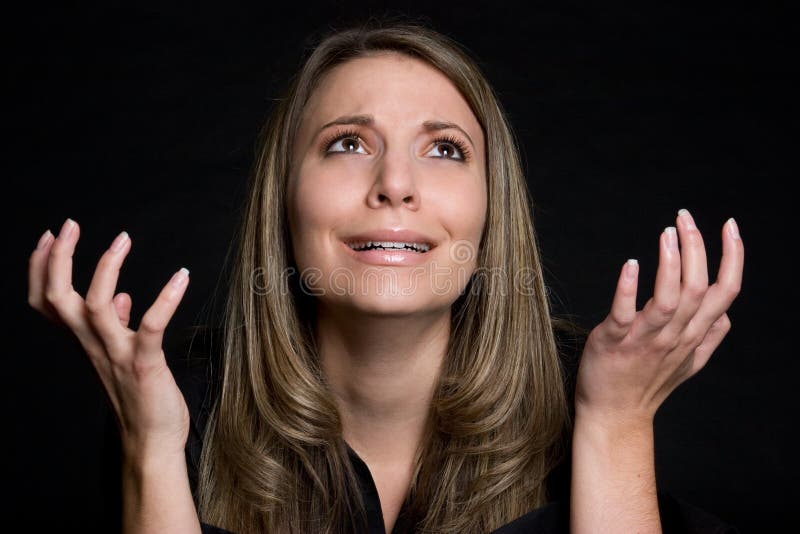 Pleading Woman stock image. Image of pray, praying, frustrated - 8961627