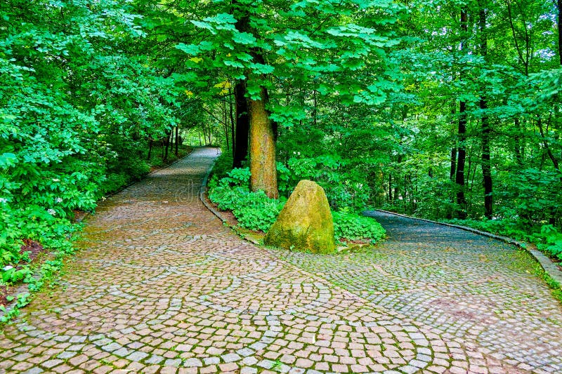 The Pleasant Alleys in Sofiyivka Park, Uman, Ukraine Stock Image ...