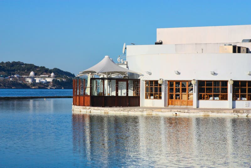 Pleasant bar stock image. Image of blue, cafe, river - 11297393