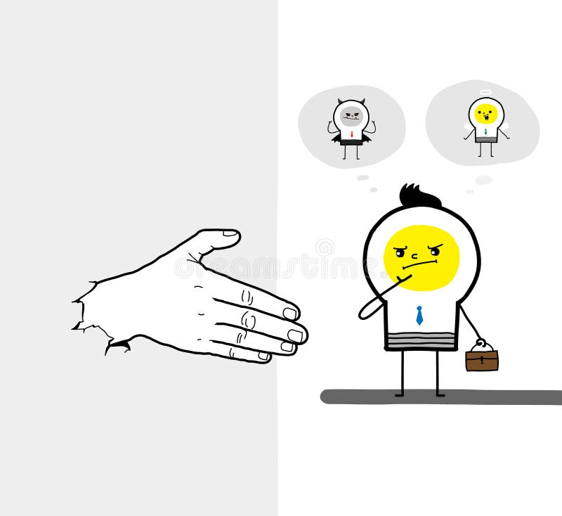 Pleasant cooperation stock illustration. Illustration of business ...