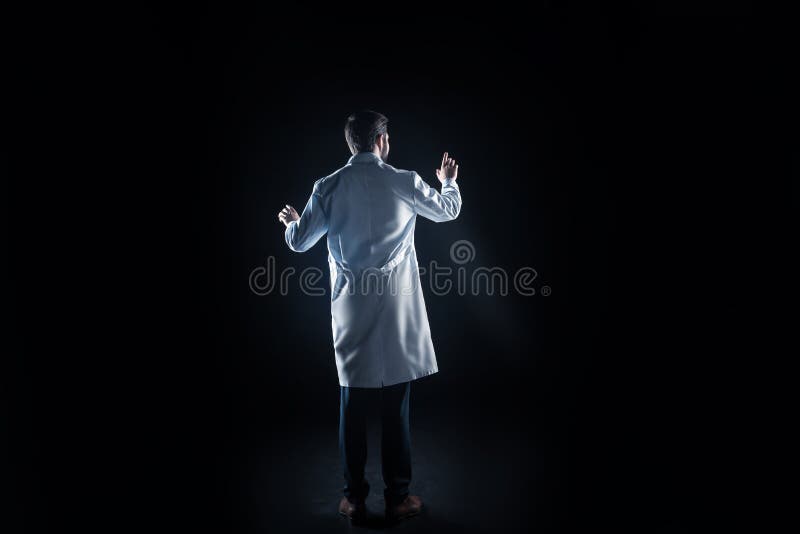 Pleasant Handsome Man Looking in Front of Him Stock Image - Image of ...