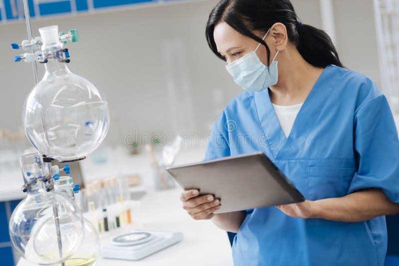 Working scientist stock image. Image of biomedical, inspection - 4114187