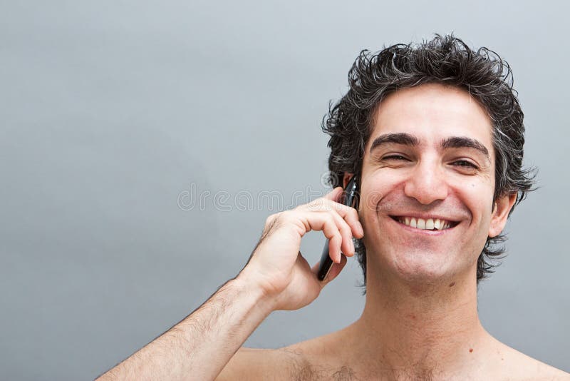 Pleasant Phone Conversation Stock Photo - Image of smiling, happy: 14110242