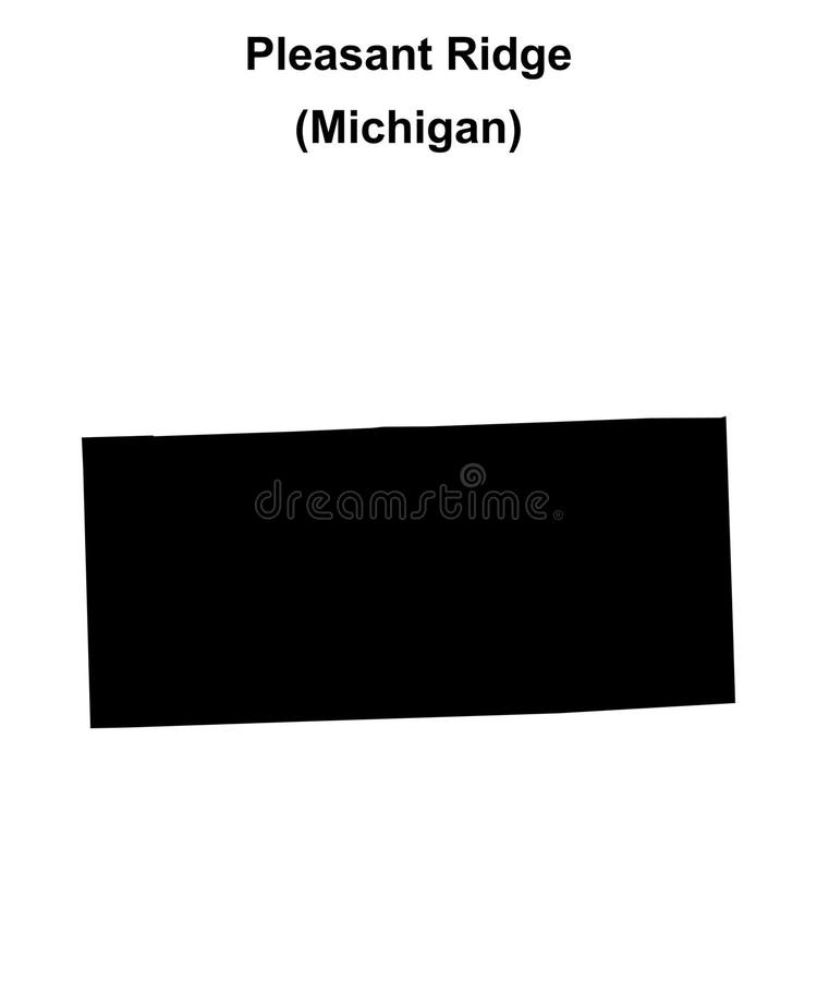 Pleasant Ridge outline map stock vector. Illustration of empty - 387416609