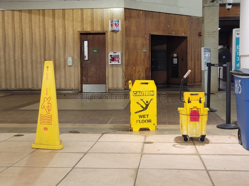 Please Be Aware of the Wet Floor Caution Signs and Also the Necessary ...