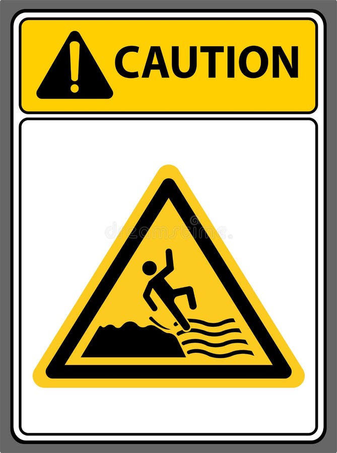 Please Be Careful Walking on Rocks.,Caution Sign Stock Vector ...