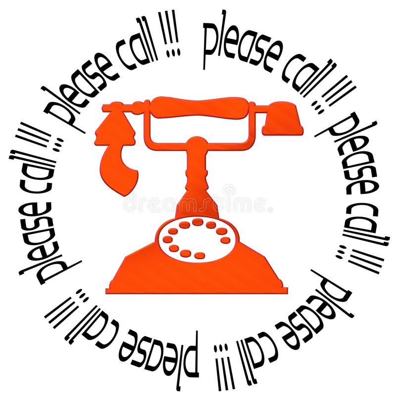 Please call ! stock illustration. Illustration of letter - 5256825