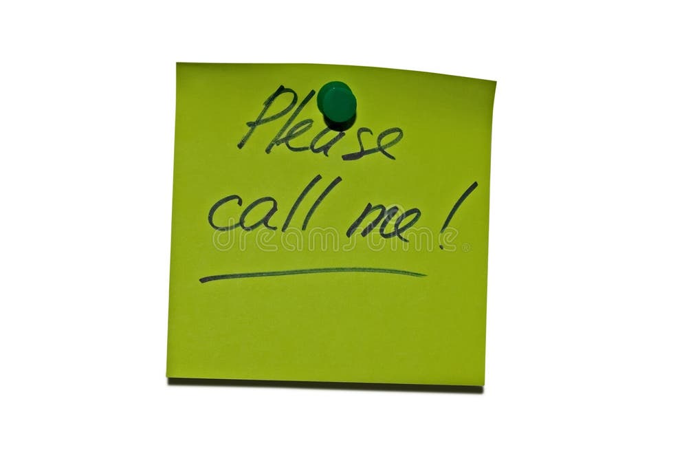 Please call me stock photo. Image of board, message, orange - 5646454