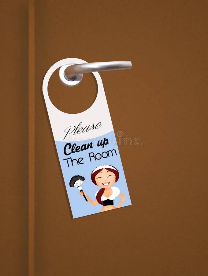 Please Clean Room Tag Icon, Flat Style Stock Vector - Illustration of ...