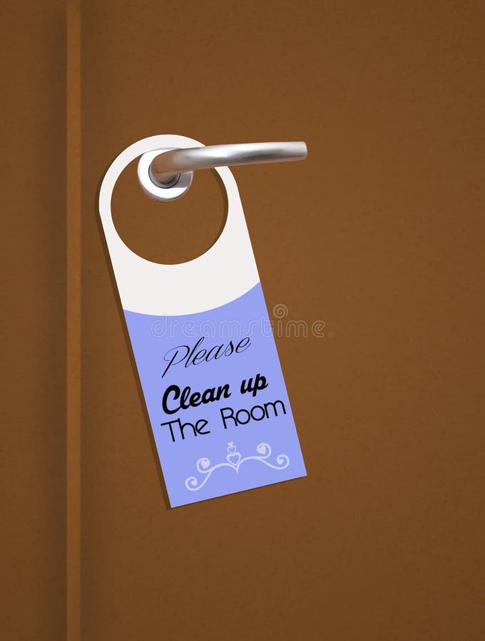 Please Clean Room Tag Icon, Flat Style Stock Vector - Illustration of ...