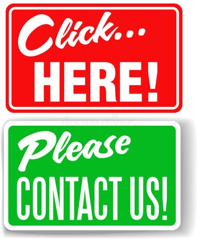 Please Contact Us Click Here Store Signs Stock Vector - Illustration of ...