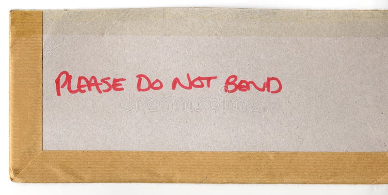 Please Do Not Bend stock image. Image of post, fragile - 54982789