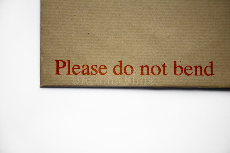Please Do Not Bend stock image. Image of post, fragile - 54982789