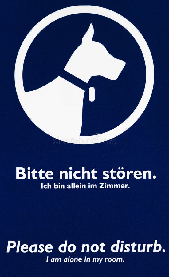 Please Do Not Disturb Dog Sign Stock Photo - Image of german, lobby ...