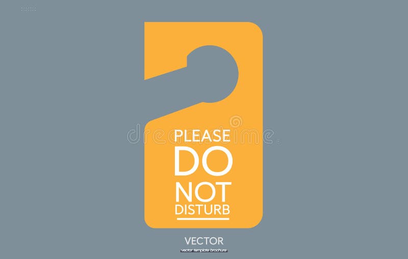 Please Do Not Disturb Door Hanger with the Inscription Do Not Disturb ...