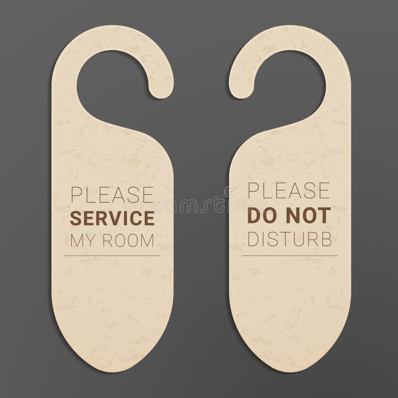 Servicing Label for Hotel Rooms Stock Vector - Illustration of open ...