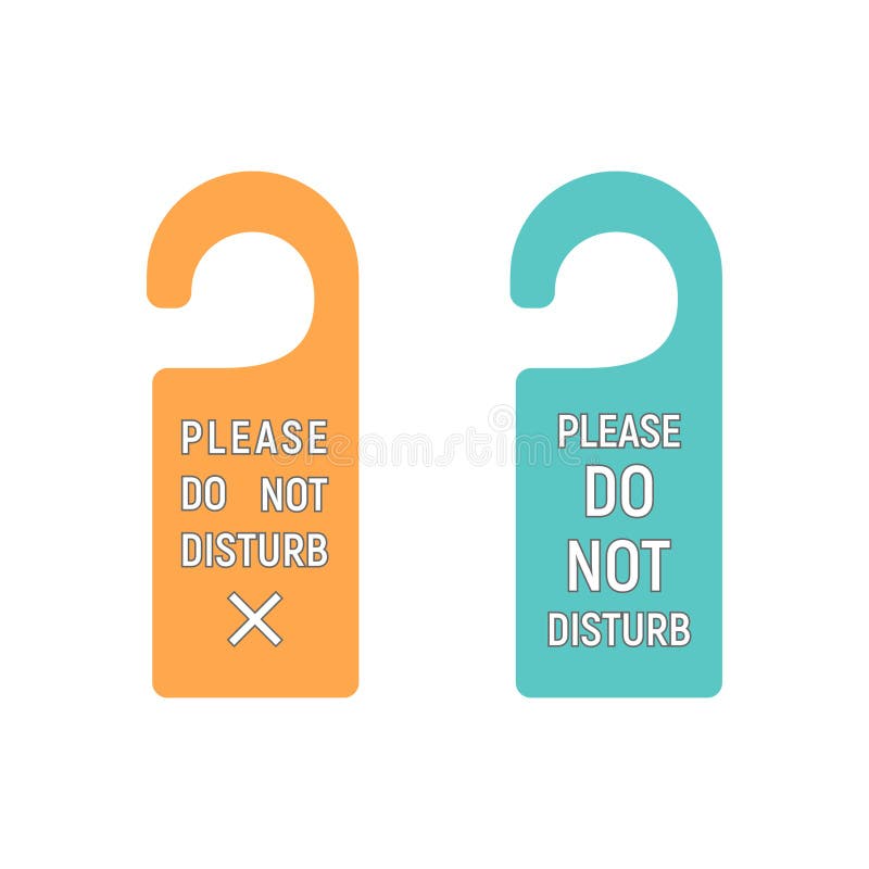 Please Do Not Disturb Hotel Design Stock Vector - Illustration of brand ...