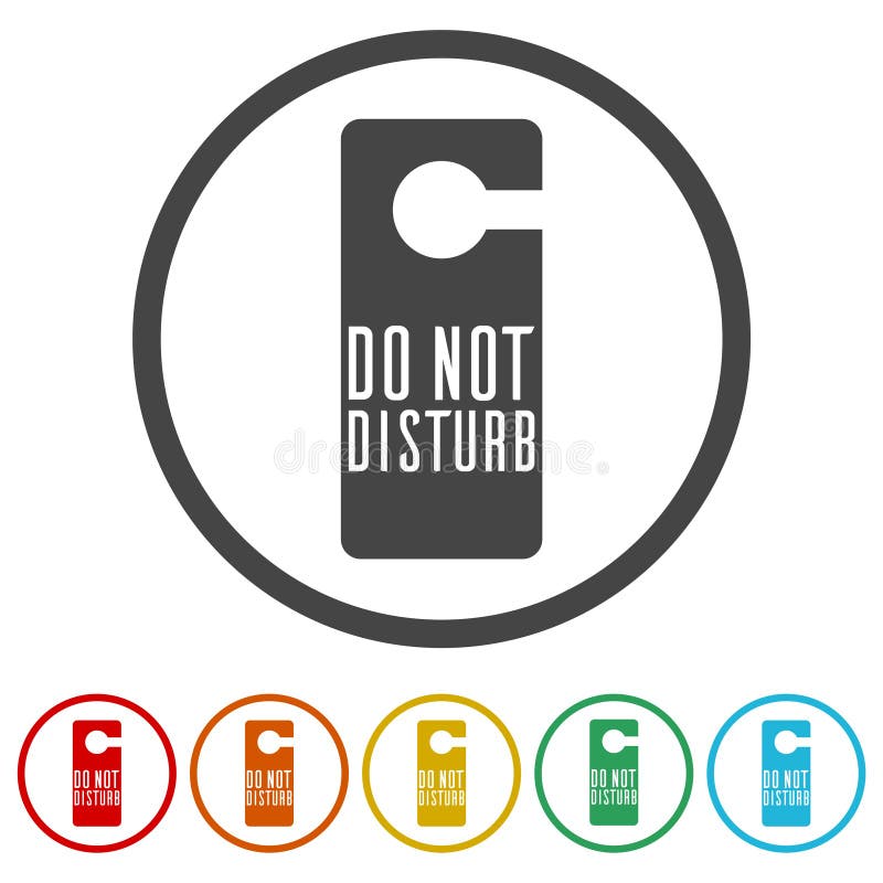 Do Not Disturb Icon Vector Illustration Template Design Trendy Stock