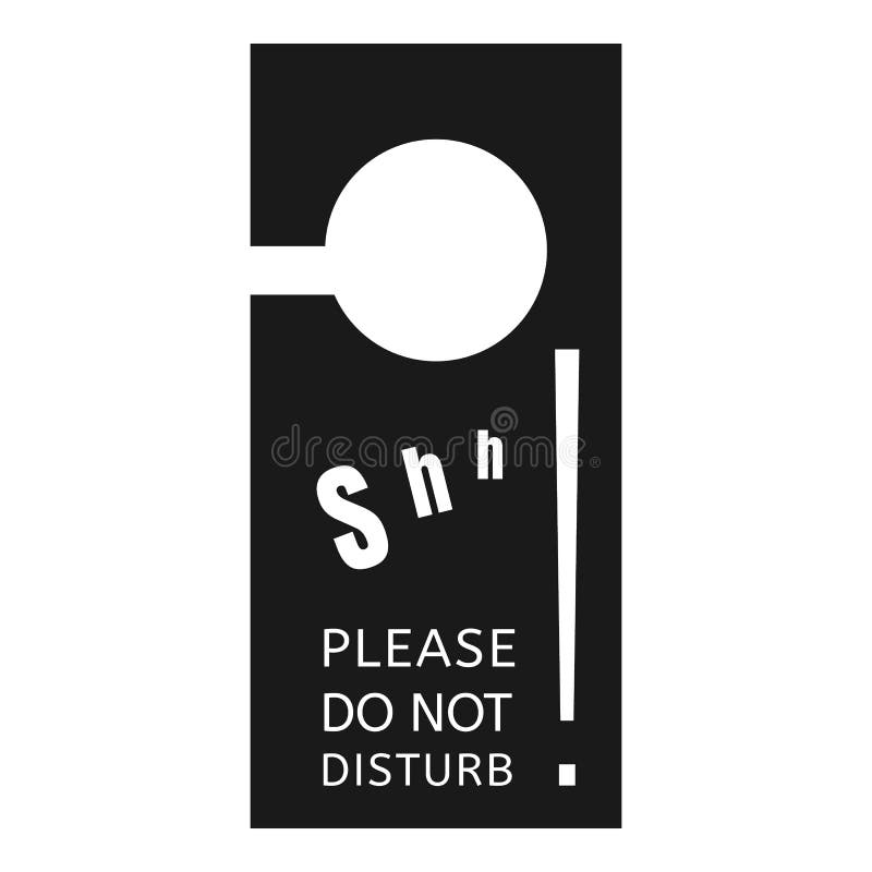 Please Do Not Disturb Hanger Icon Simple Style Stock Vector