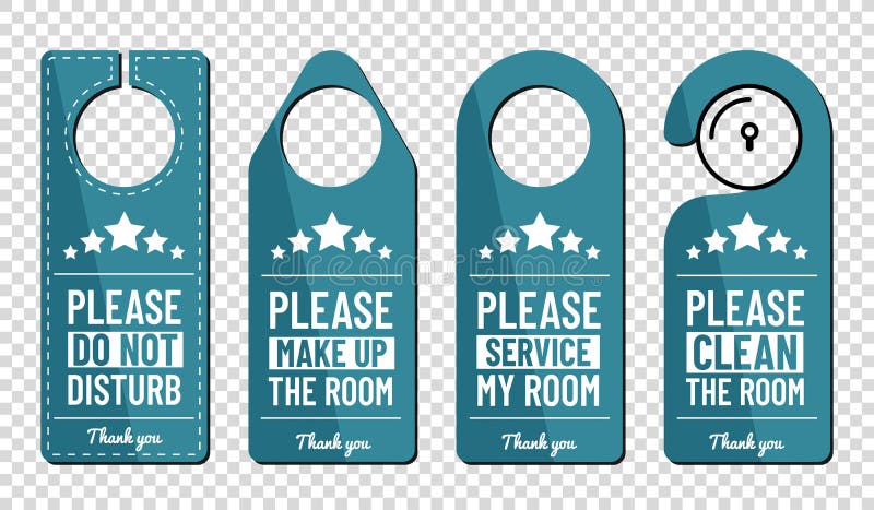 Please Do Not Disturb Sign or Private Door Tag Set - Different Vector ...