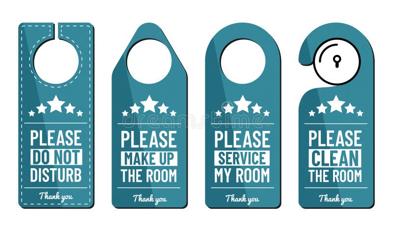 Please Do Not Disturb Sign or Private Door Tag Set - Different Vector ...