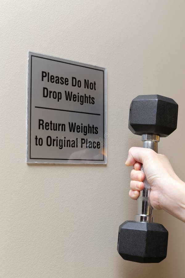 Please do not drop weights stock image. Image of sign - 35965815