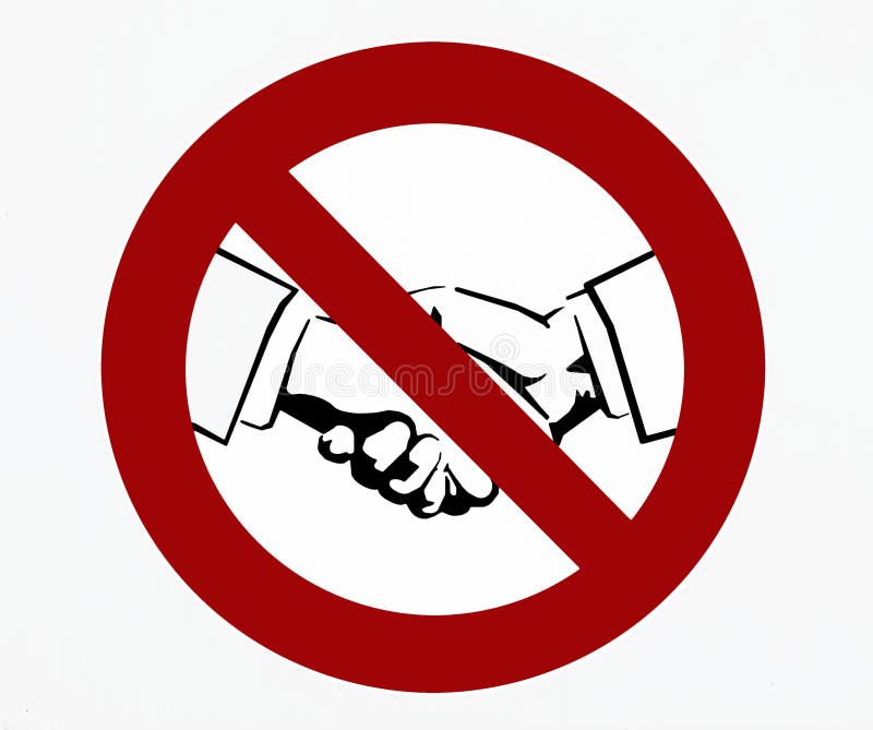 Please Do Not Shake Hands. Safety Sign To Mitigate the Spread of ...