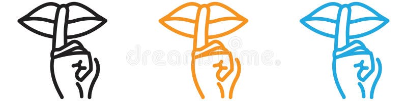 Please Do Quite Pssst Icon Vector Logo Set Collection for Web App Ui ...