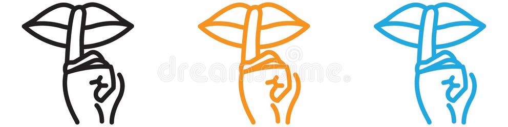 Please Do Quite Pssst Icon Vector Logo Set Collection for Web App Ui ...