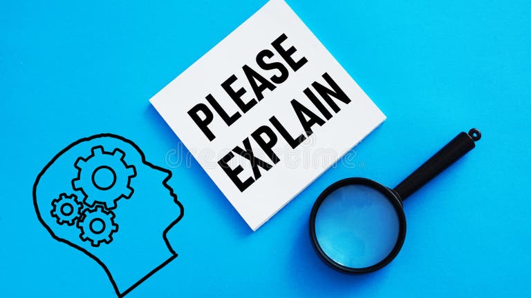 Please Explain is Shown Using the Text Stock Photo - Image of executive ...