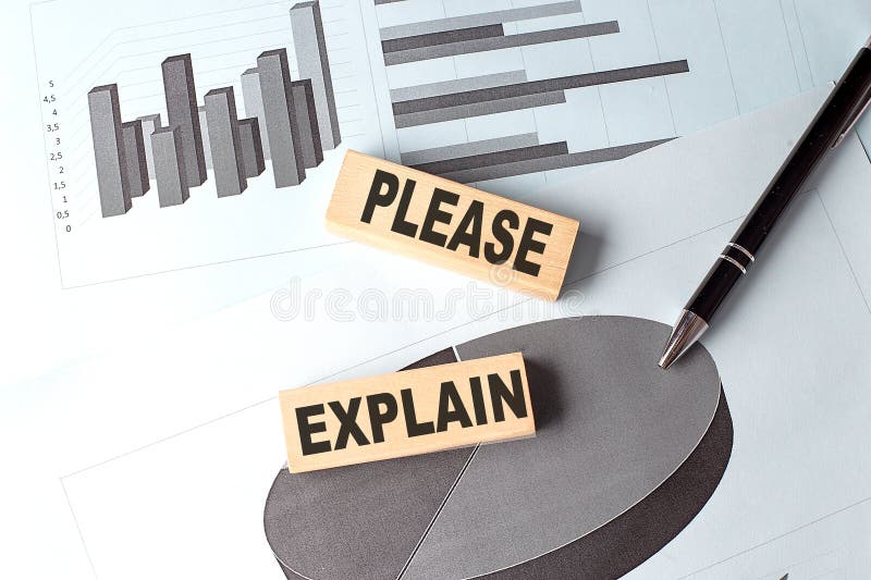 Please Explain is Shown Using the Text Stock Photo - Image of executive ...