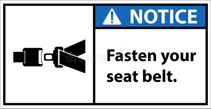 Please Fasten Your Seat Belt.sign Notice Stock Vector - Illustration of ...
