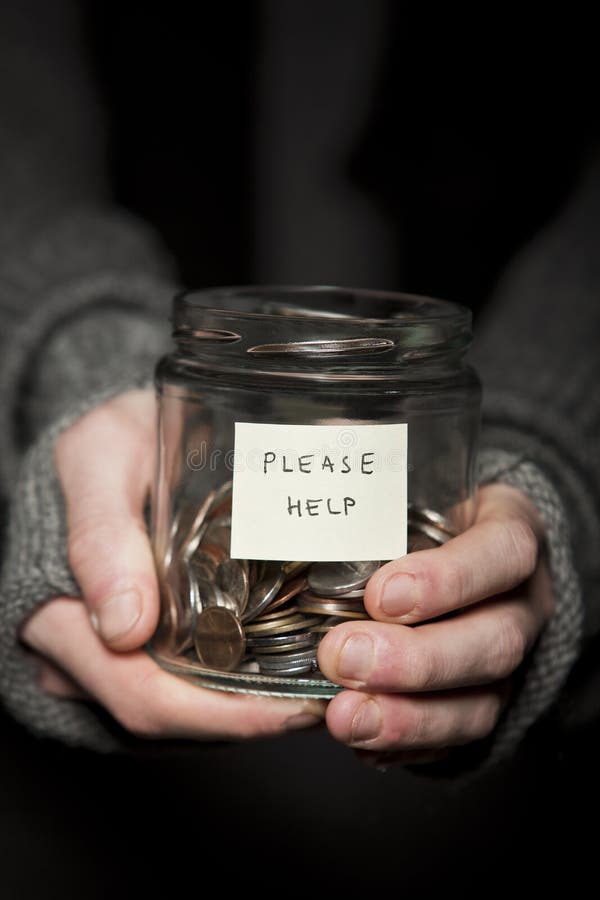 Making Donations To Food Bank Stock Image - Image of poverty, cardboard ...