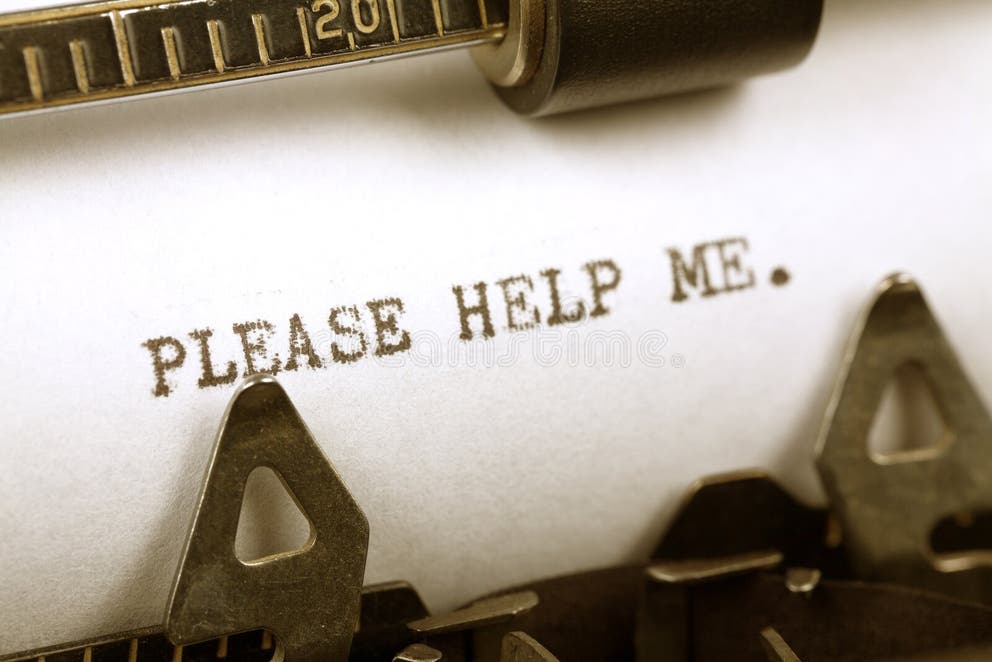 Please Help Me stock photo. Image of fashioned, text, typescript - 3466984