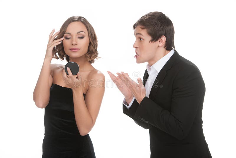 Please, hurry up! stock photo. Image of formalwear, expressing - 32942802