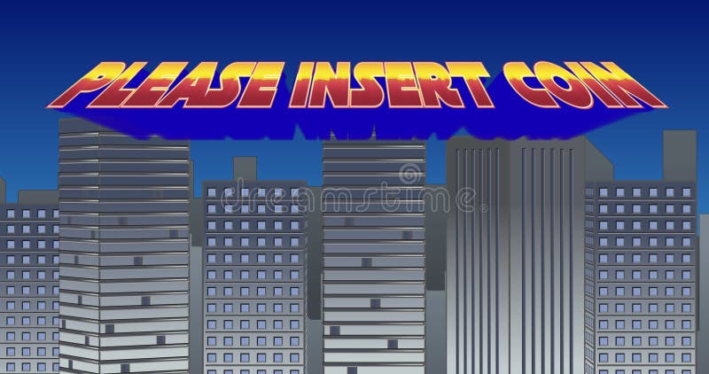 Insert Coin Line Style Icon Stock Vector - Illustration of token ...