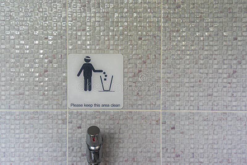 Please Keep this Area Clean Sign in Public Park Stock Illustration ...