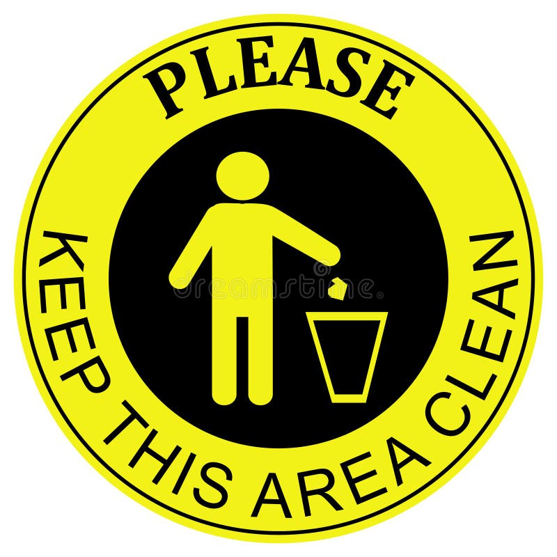 Please Keep Clean Symbol PLEASE KEEP CLEAN SIGN STICKER 2'S