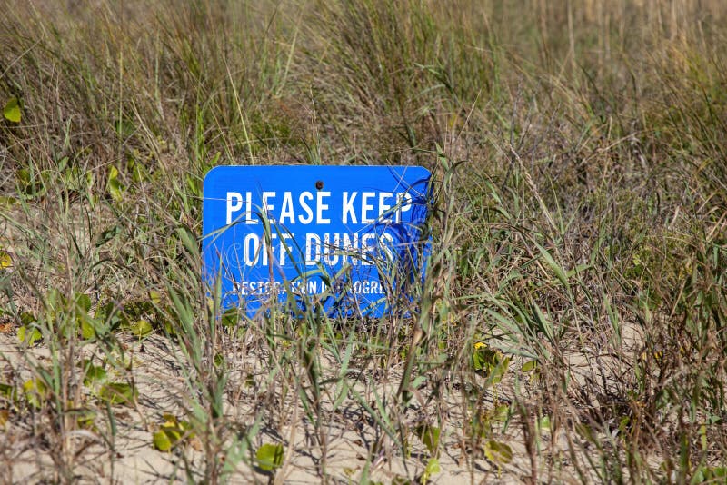 PLEASE KEEP OFF the DUNES stock photo. Image of environment - 198784762