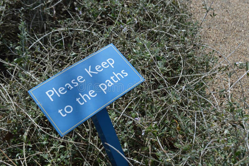 Please Keep To Paths Sign Stock Photos - Free & Royalty-Free Stock ...